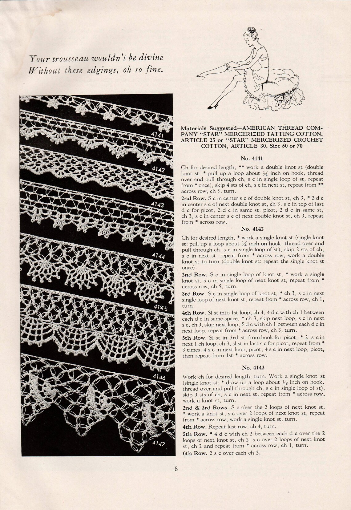 81 Vintage Crochet Edging Patterns Crochet Lace Pattern PDF - Etsy