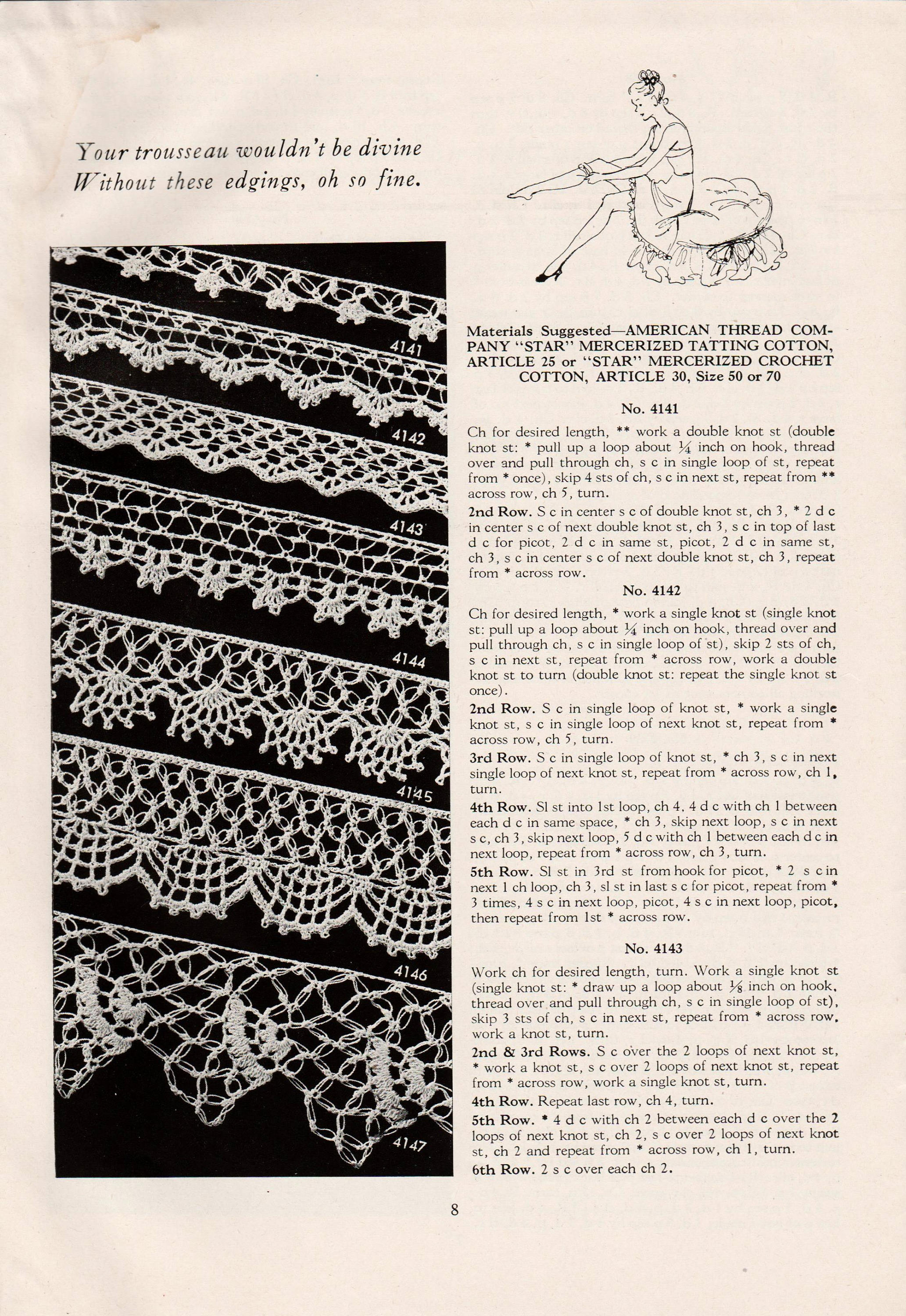 81 Vintage Crochet Edging Patterns Crochet Lace Pattern PDF - Etsy