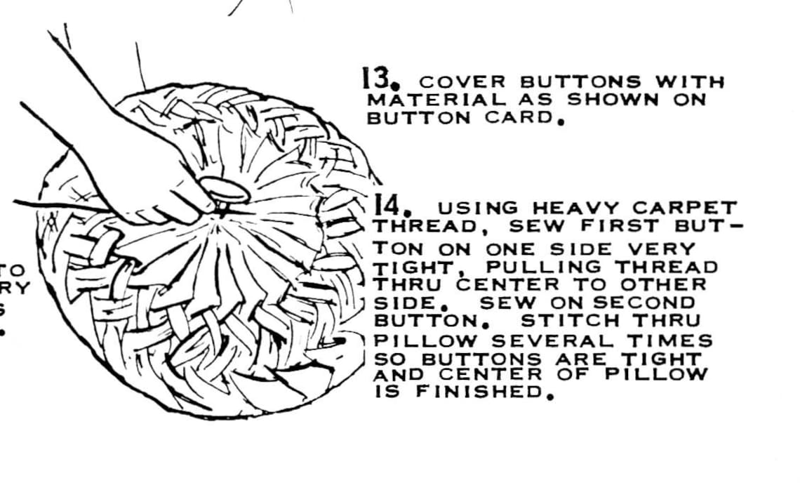 Round Smocked Pillow Pattern Mid Century Pillow PDF DOWNLOAD Throw ...