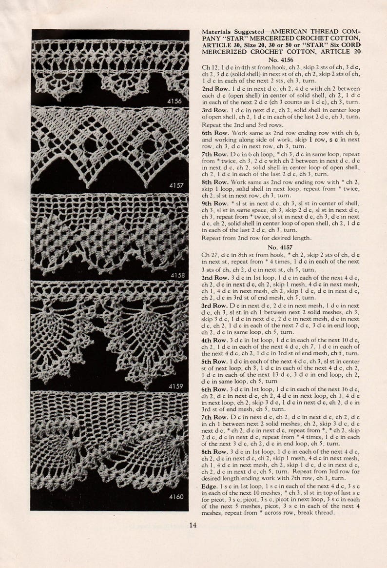 81 Vintage Crochet Edging Patterns Crochet Lace Pattern PDF - Etsy