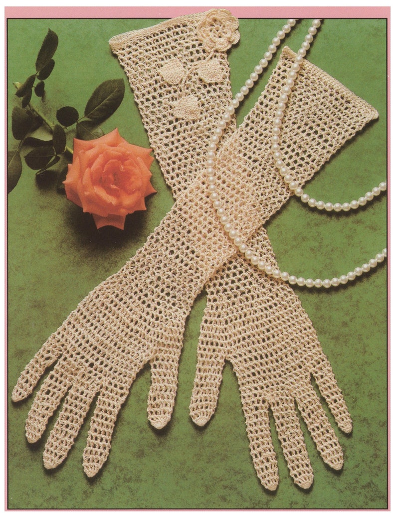 Crochet Gloves Pattern Long Gloves Pattern Formal Gloves Wedding Gloves ...