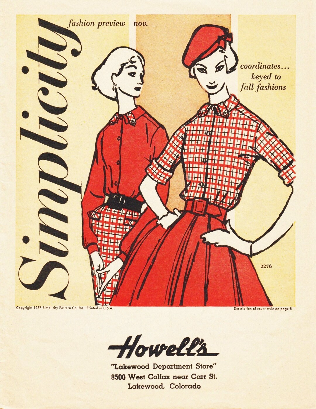 Ebook Simplicity Nov 1957 Pattern Catalog 8 Pages PDF Digital Download ...