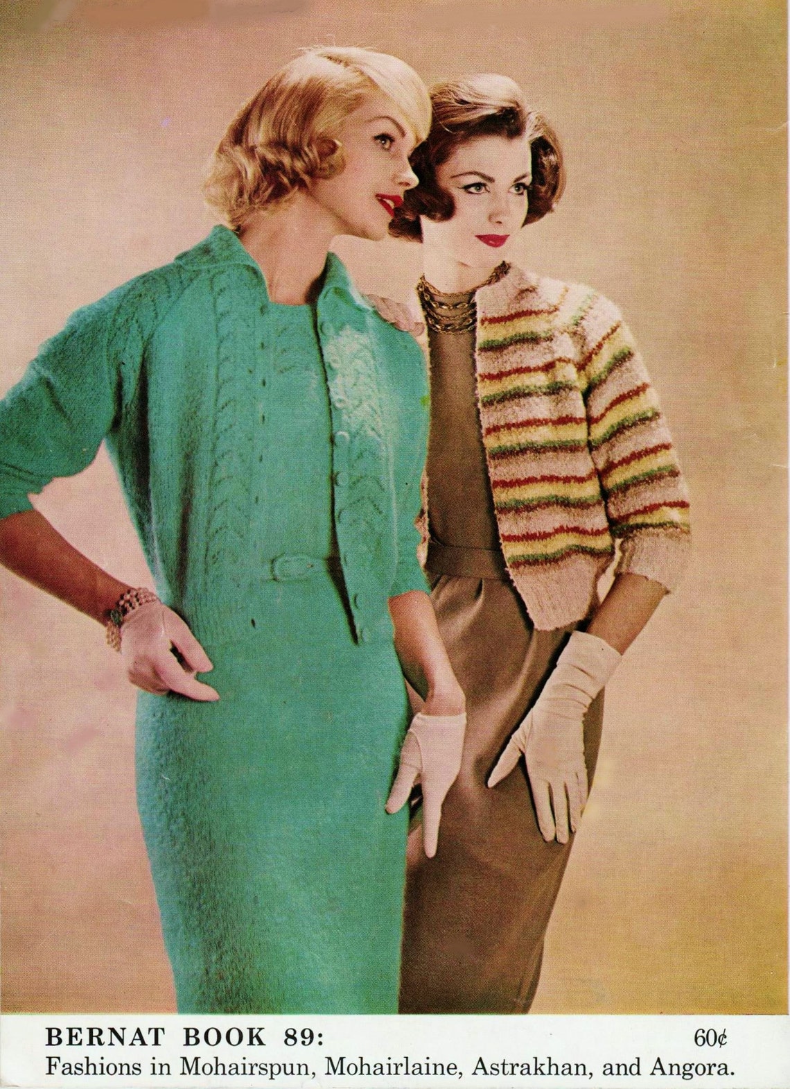 PDF Knitting Pattern 1960s Knitting BERNAT #89 Digital Download Bolero ...