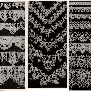 81 Vintage Crochet Edging Patterns Crochet Lace Pattern PDF INSTANT DOWNLOADS 1940s Pattern ...