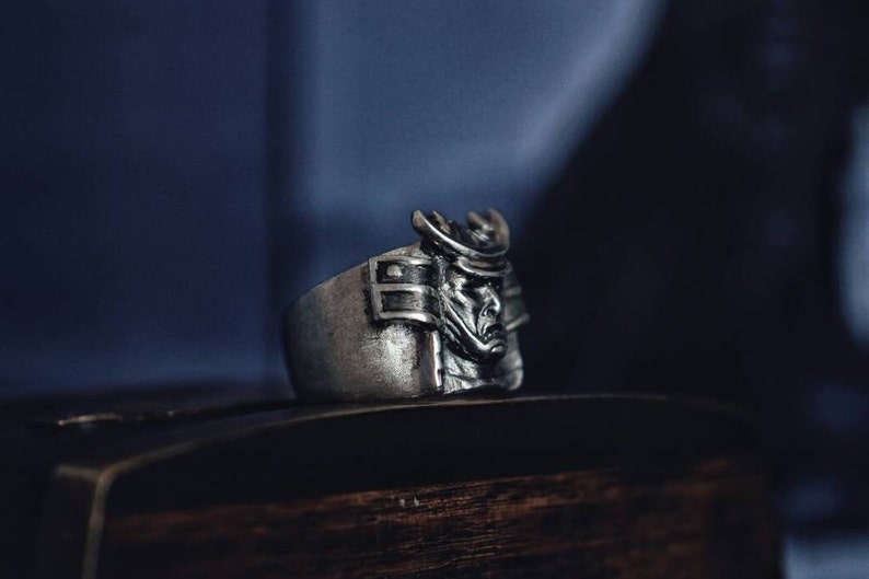 Samurai Japan Ring 925 Silver for Men Warrior ring Samurai | Etsy
