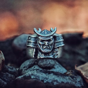 Samurai Japan Ring 925 Silver for Men Warrior ring Samurai | Etsy