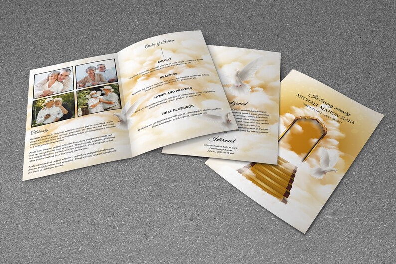 HEAVEN GATE Funeral Program Template Printable Funeral Program Template ... HEAVEN GATE Funeral Program Template Printable Funeral Program Template ...