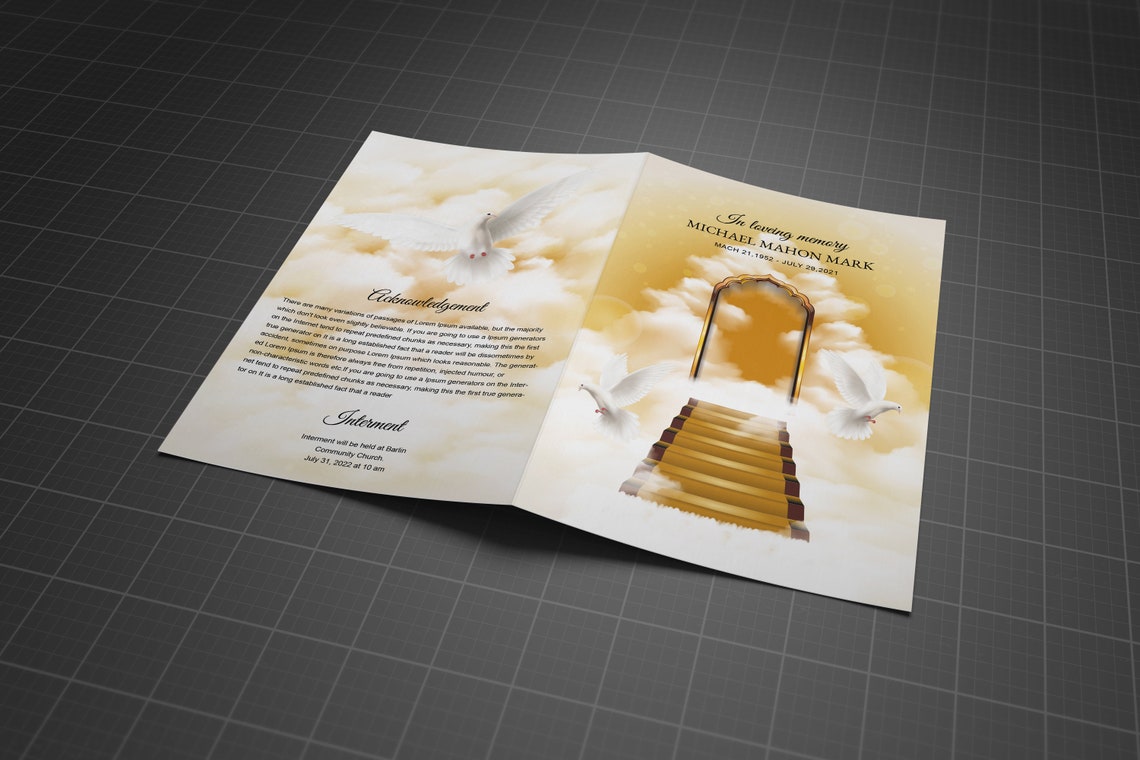 HEAVEN GATE Funeral Program Template Printable Funeral Program Template ... HEAVEN GATE Funeral Program Template Printable Funeral Program Template ...