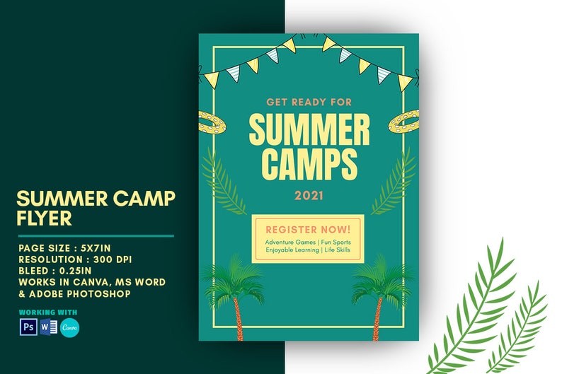 Instant Download Summer Camp Invitation Summer Camps Flyer | Etsy