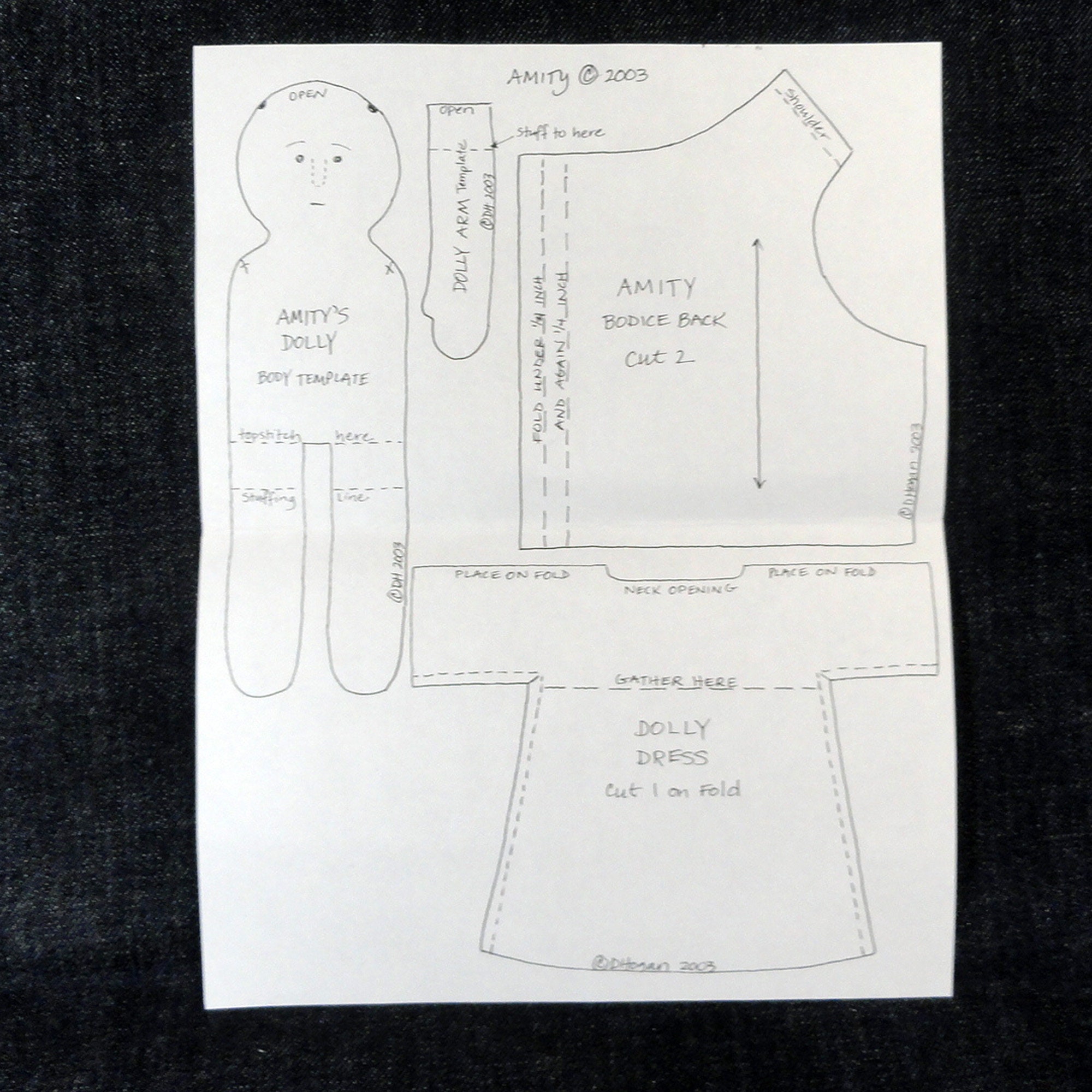 Amity Female Cloth Doll Pattern 21 Deanna Hogan Blue - Etsy