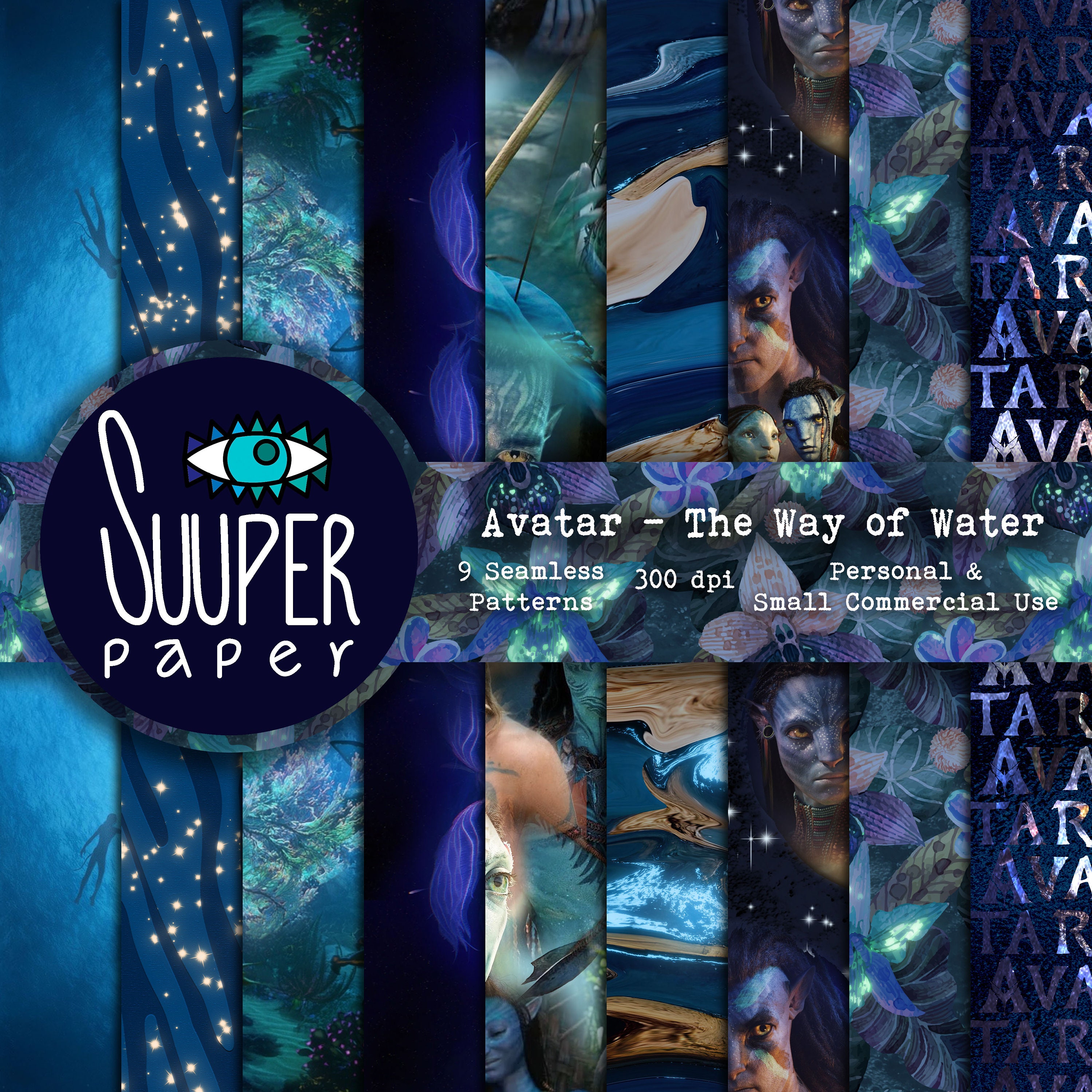 AVATAR: the Way of Water Digital Papers SEAMLESS 9 - Etsy