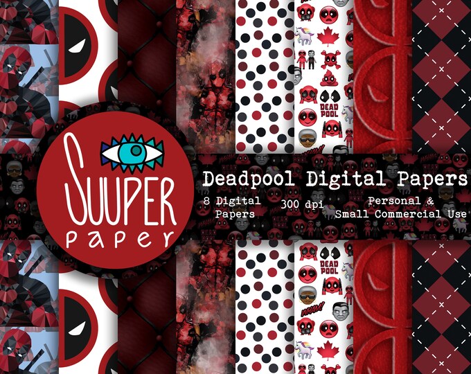 Deadpool Stained Glass Style Vinyl Sticker - Etsy