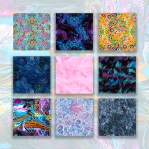 COLORFUL SEAMLESS TEXTURE - Digital Papers - 9 Designs 12x12in, 30x30 ...