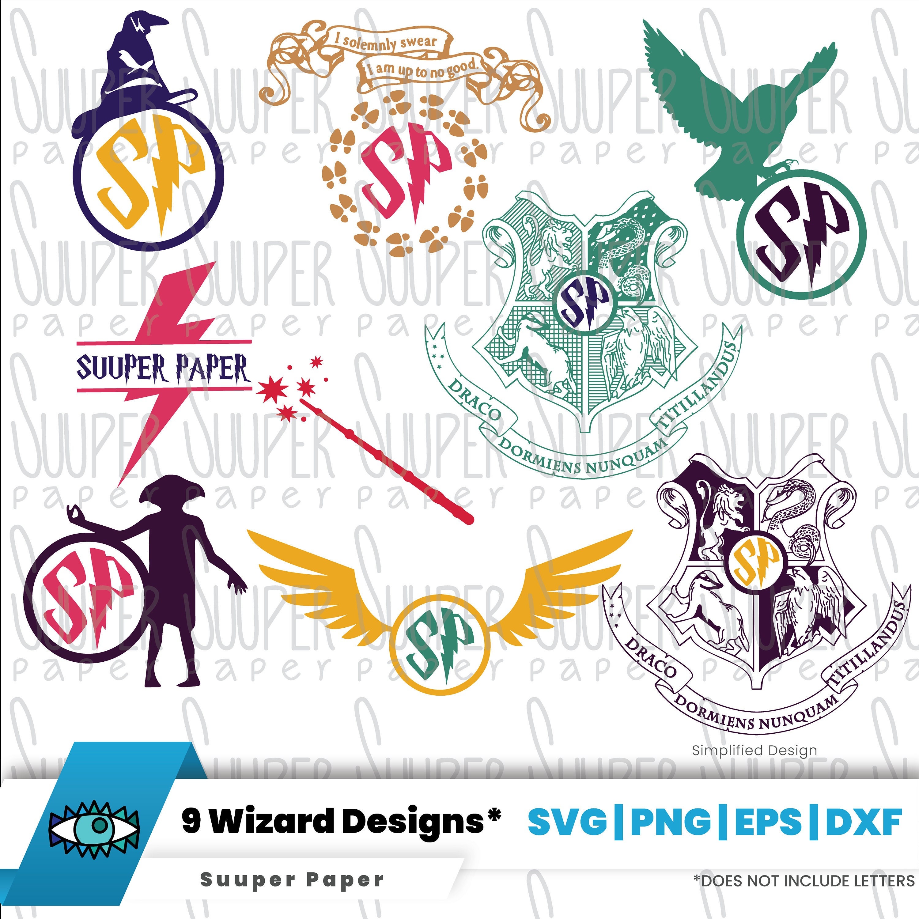 WIZARD SVG Bundle MONOGRAM, Cricut, Silhouette Cameo, Cut Files ...