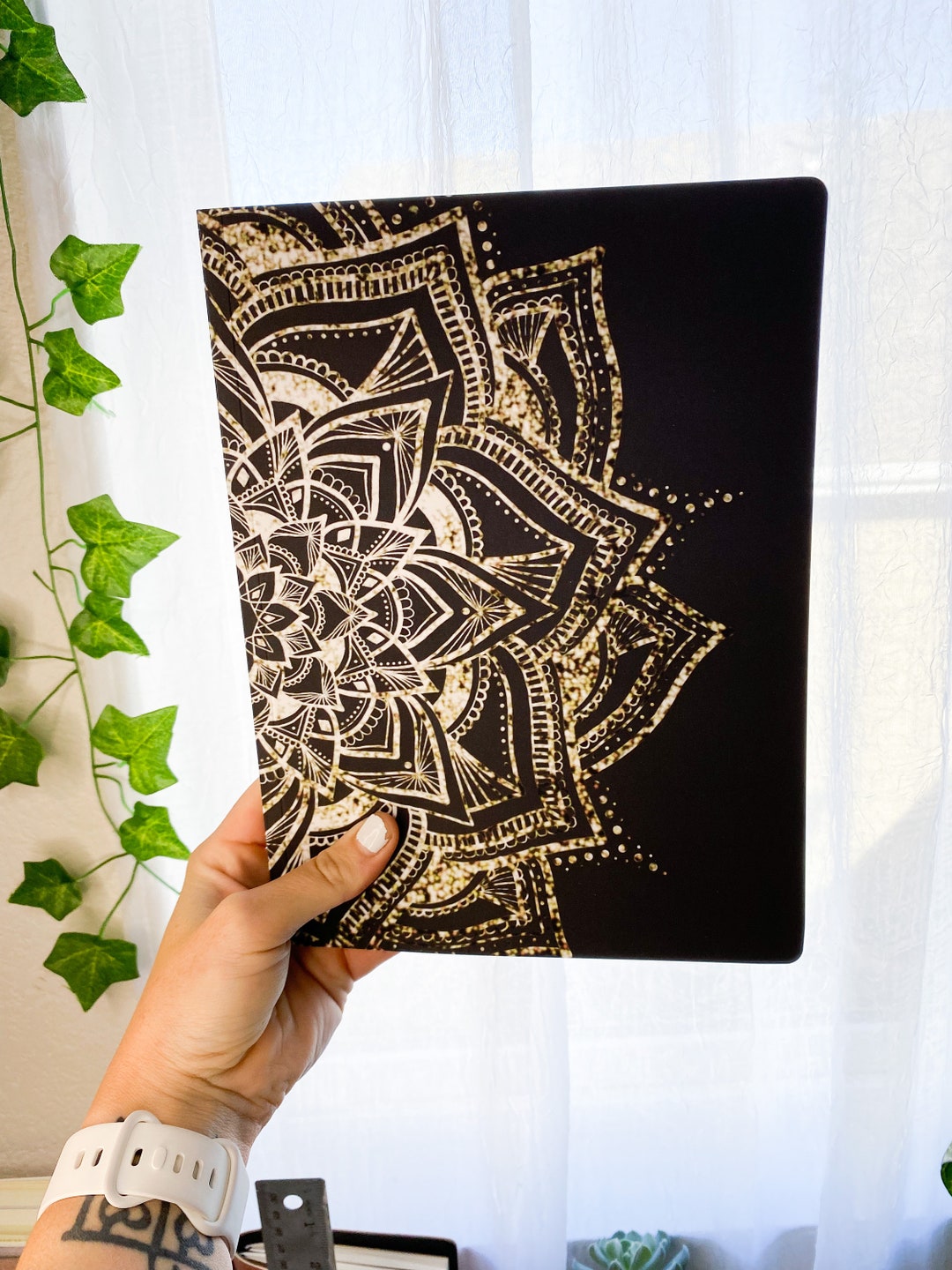 Presence Mandala Notebook 7.5x10 Lined or Plain Sketchbook Journal for ...