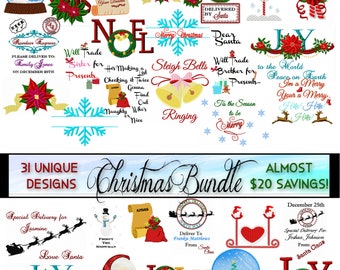 North Pole Express Santa Delivery Bag Embroidery Design | Etsy