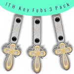 Cross Key Fob Embroidery Design ITH Key Fob Embroidery | Etsy