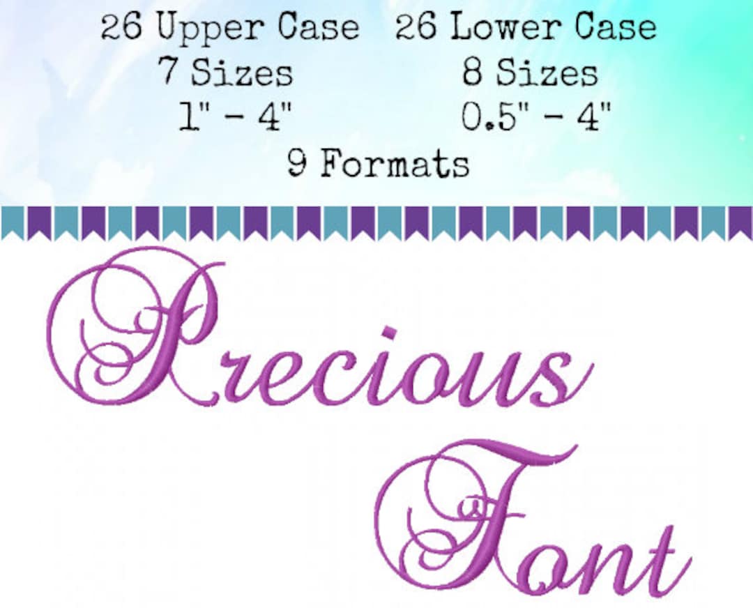 Elegant Embroidery Font - Interlocking Vine Embroidery Font ...