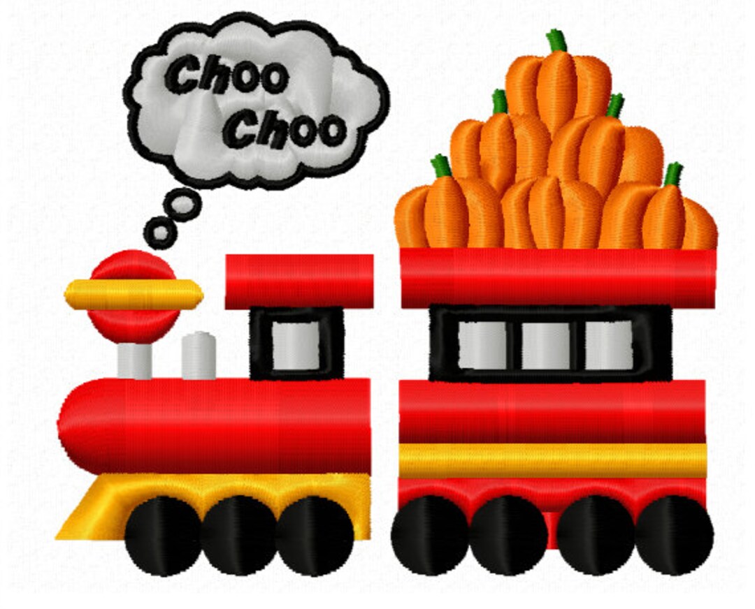 Fall Harvest - Train Embroidery Design - Fall Embroidery Design ...