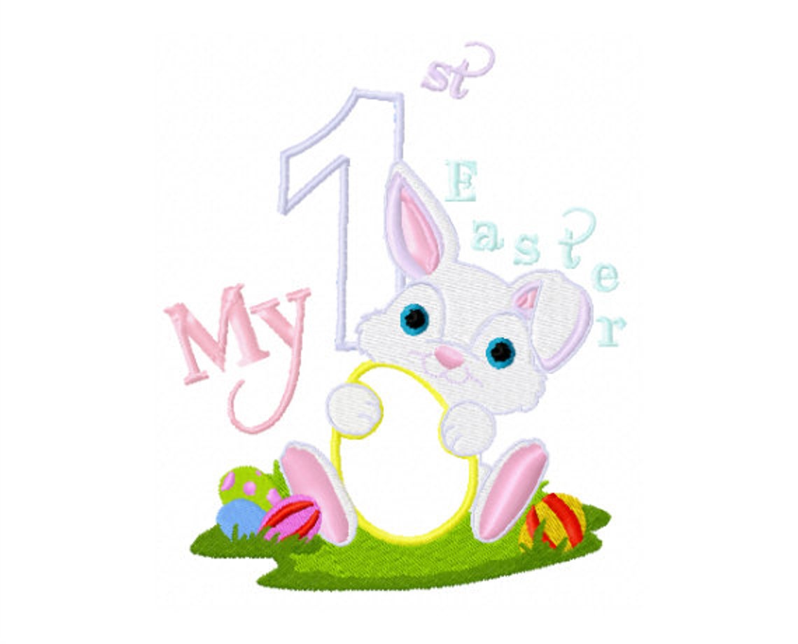 1st Easter Embroidery Design Easter Applique Design Babies | Etsy