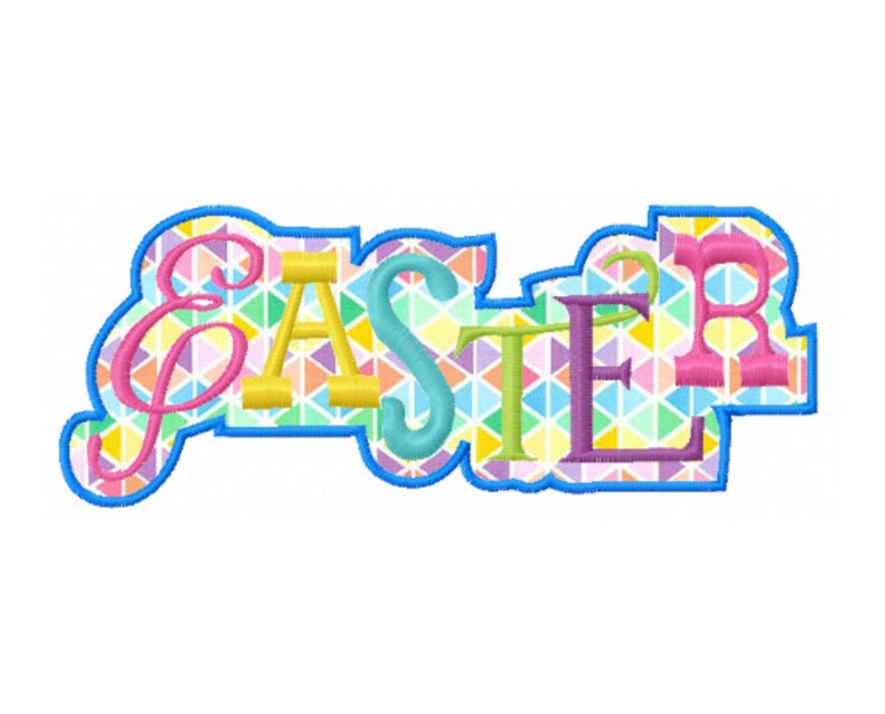 Happy Easter Applique Design Happy Easter Embroidery - Etsy