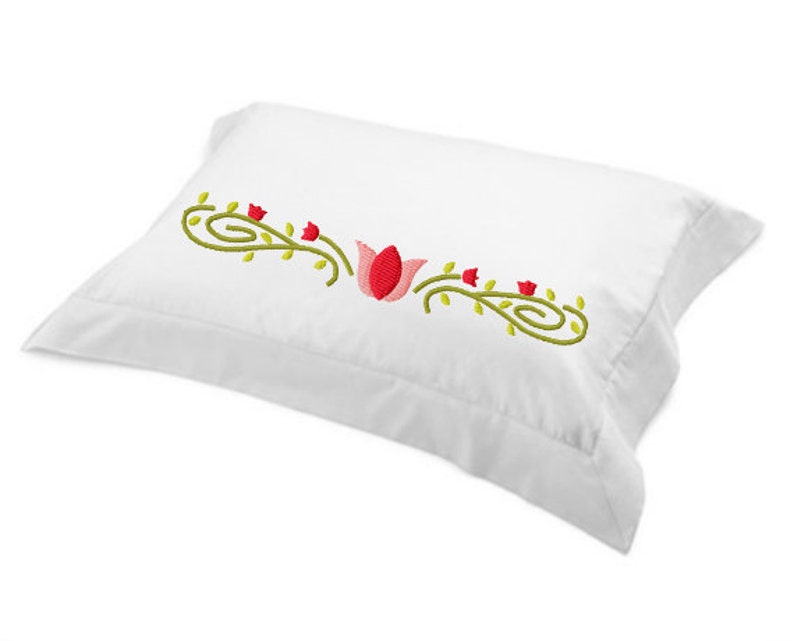 Floral Embroidery Boarder Machine Embroidery Spring Design - Etsy