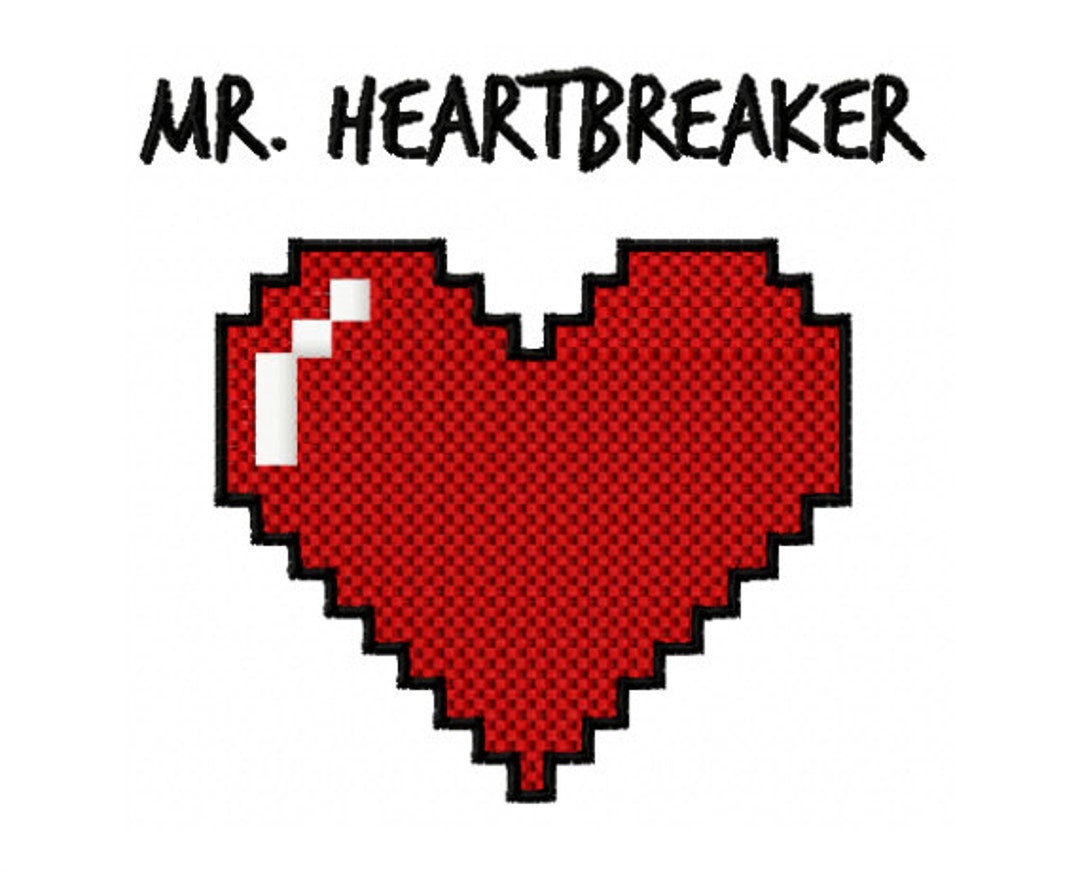 Heartbreaker Embroidery Design - Valentine Embroidery Design - Boy ...