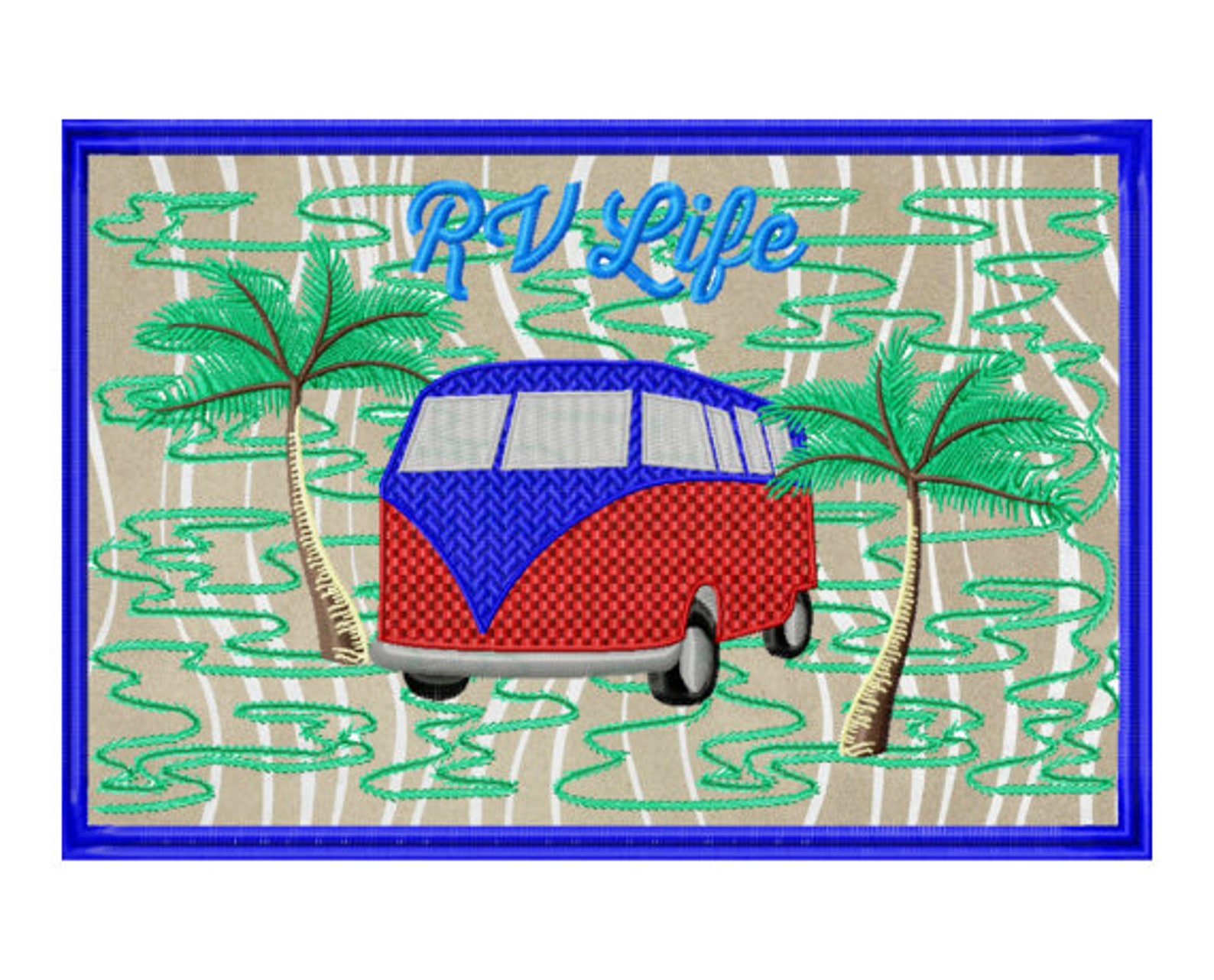 Camper Embroidery Design in the Hoop Embroidery Project RV Pattern ITH ...