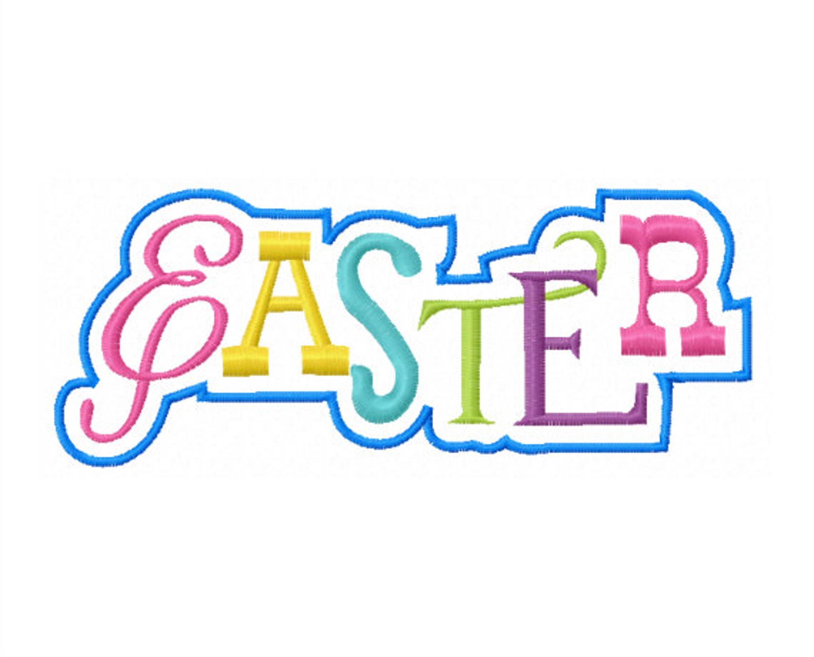 Happy Easter Applique Design - Happy Easter Embroidery - Easter ...