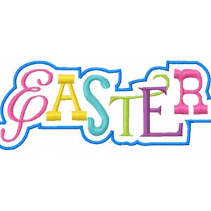 Happy Easter Applique Design - Happy Easter Embroidery - Easter ...