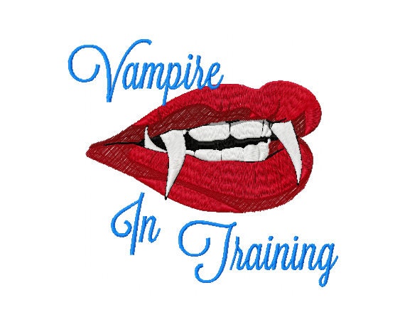 Vampire Embroidery Design Vampire Teeth Embroidery Design | Etsy