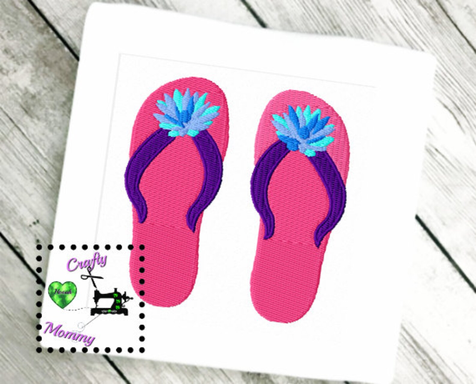 Beach Love Pink Sandals Summer Design Embroidery Design - Etsy