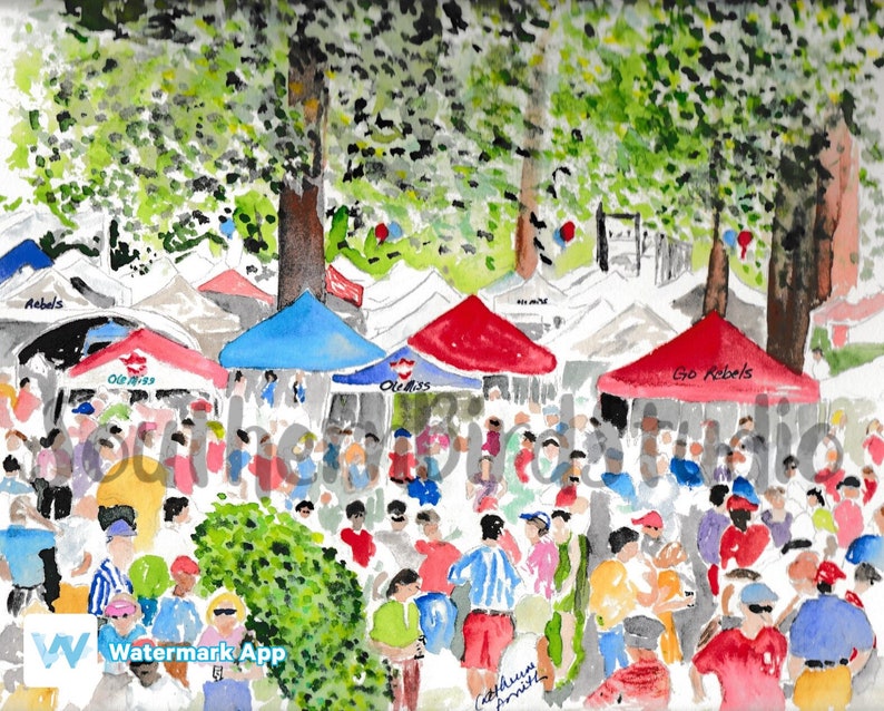 The Grove at Ole Miss, Ole Miss, Oxford MS, Grove Paintings, Oxford Art ...