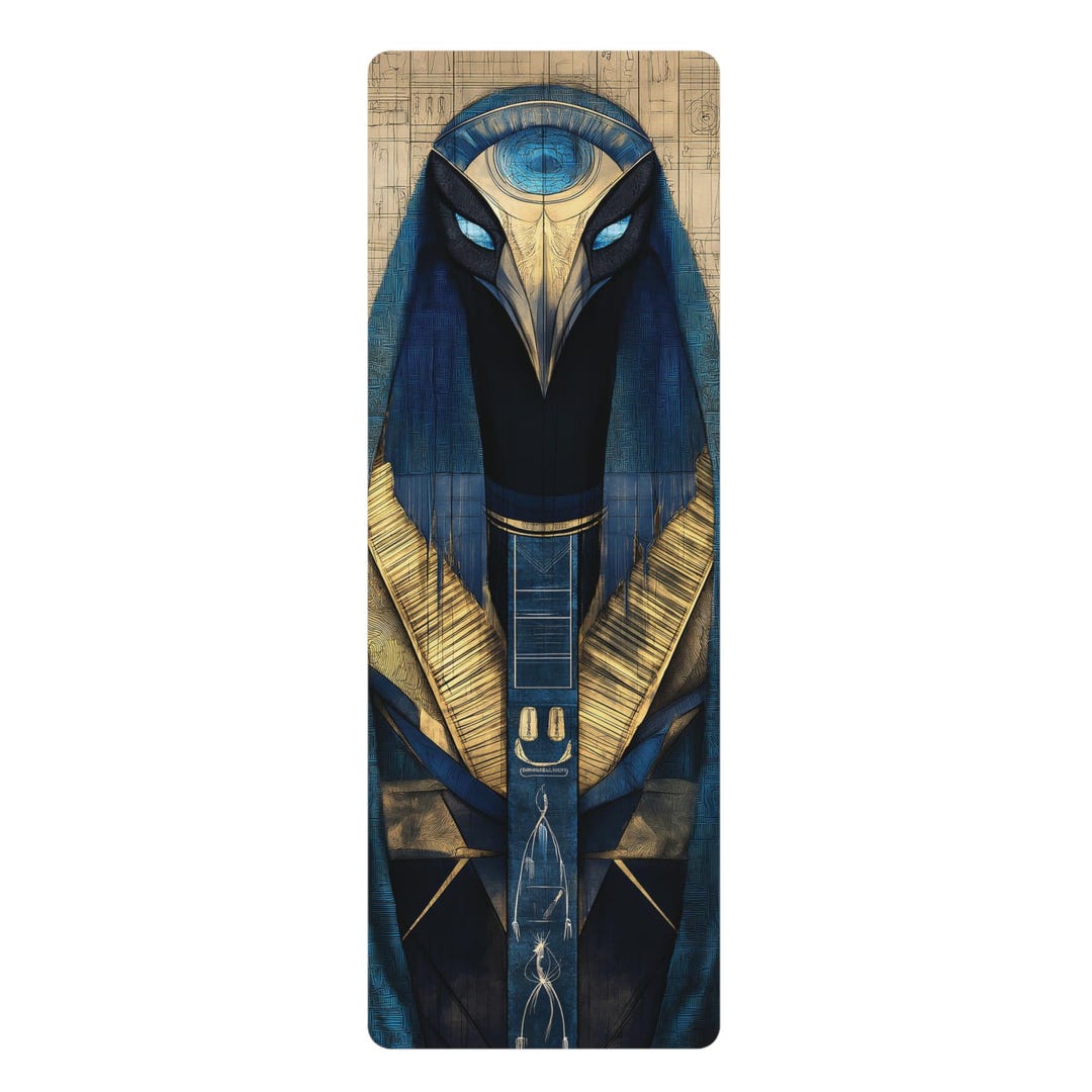 Thoth Egyptian God Rubber Yoga Mat Microfiber Suede & Rubber Bottom - Etsy