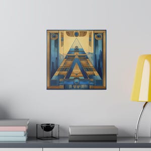 Modern Pyramids Canvas - Etsy
