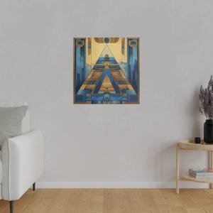 Modern Pyramids Canvas - Etsy