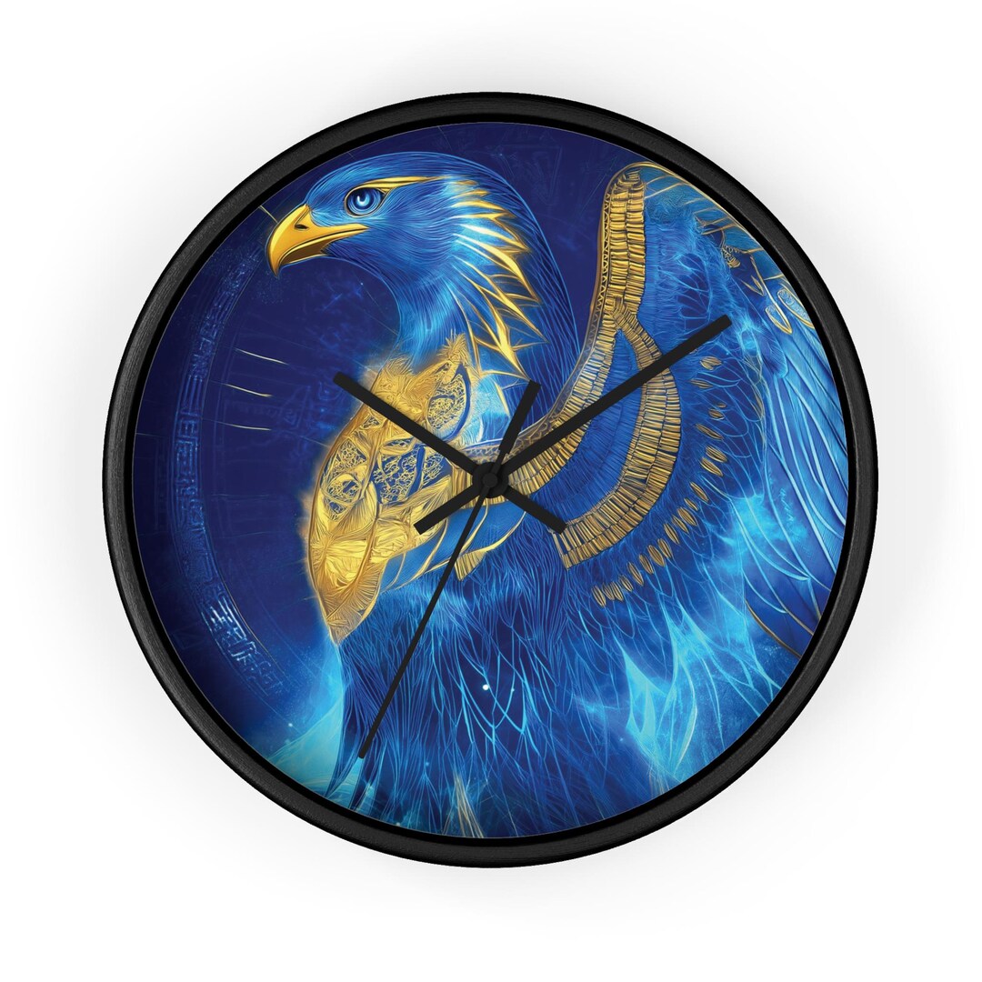 Celestial Falcon of Horus Wall Clock 10 Silent Clock, Egyptian ...