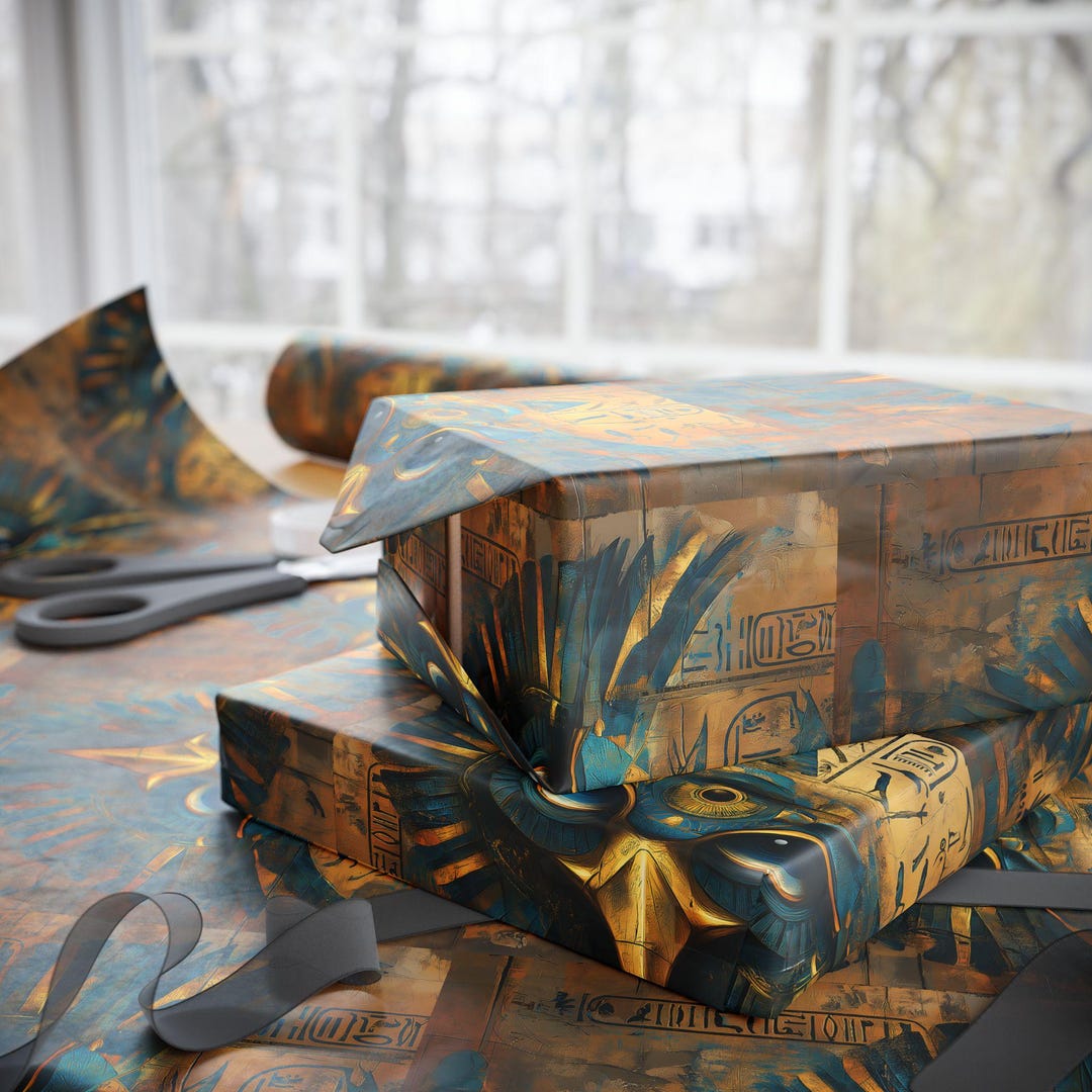 Horus Eye Wrapping Paper Ancient Egyptian Falcon Design - Etsy
