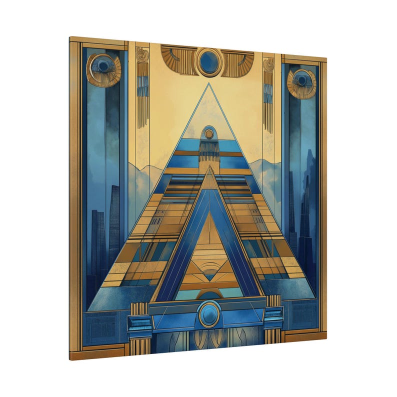 Modern Pyramids Canvas - Etsy