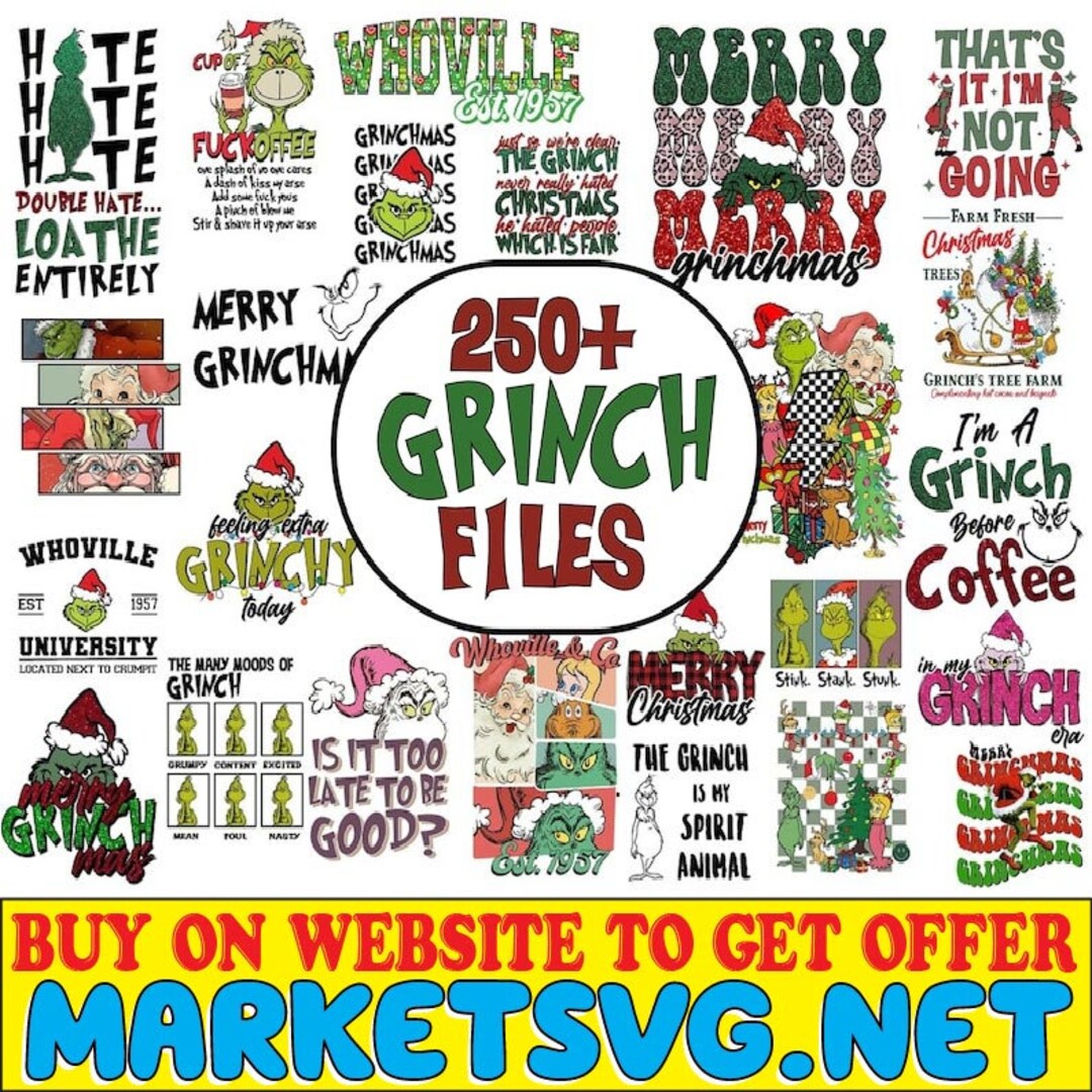 Mega Christmas Bundle Svg Mega Grinch Bundle Svg Christmas - Etsy
