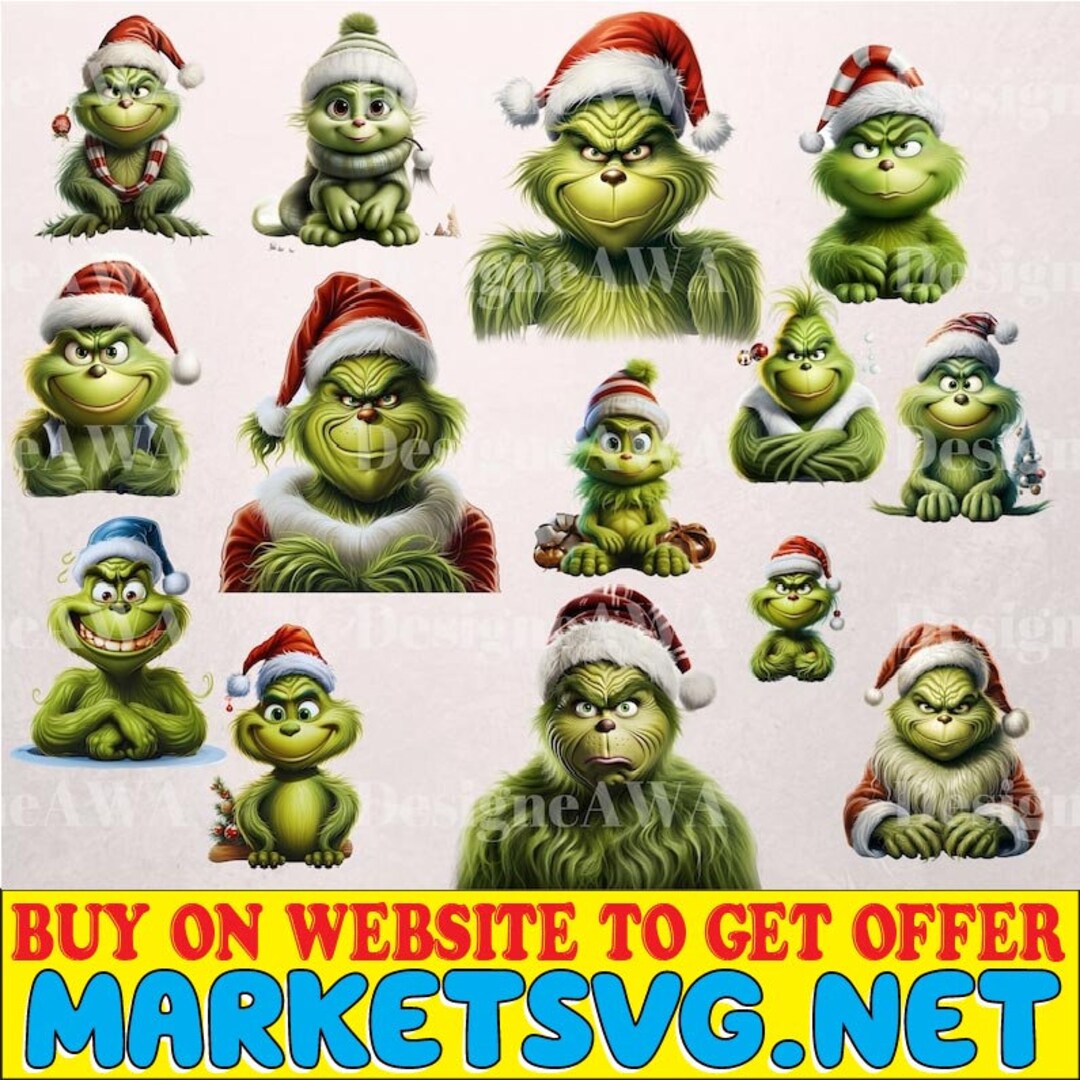 Grinch PNG Clipart Christmas Grinch Clipart PNG - Etsy Australia