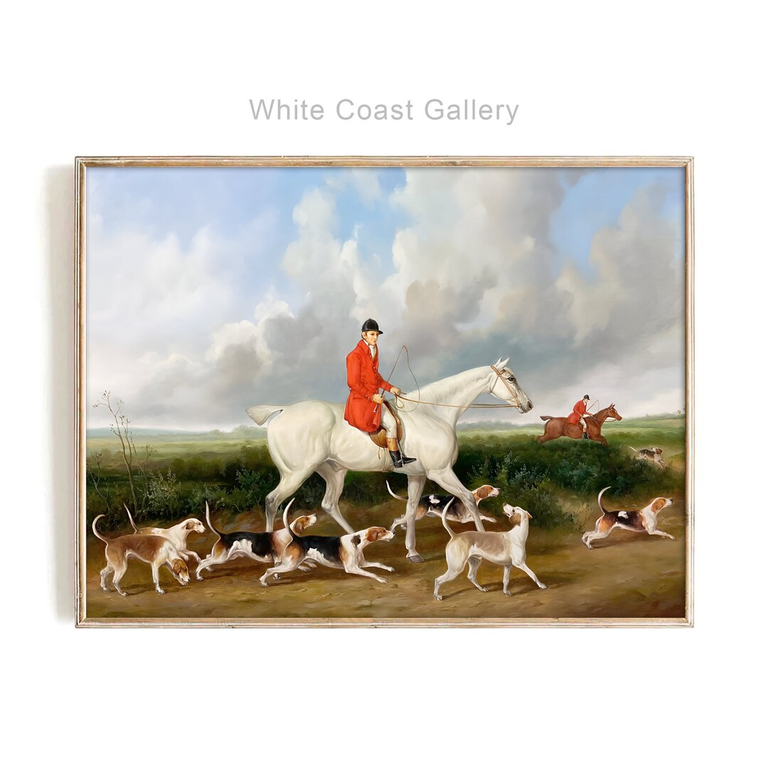 Printable Wall Art, Foxhunting Art, Hunting Wall Art, Cottagecore Art ...