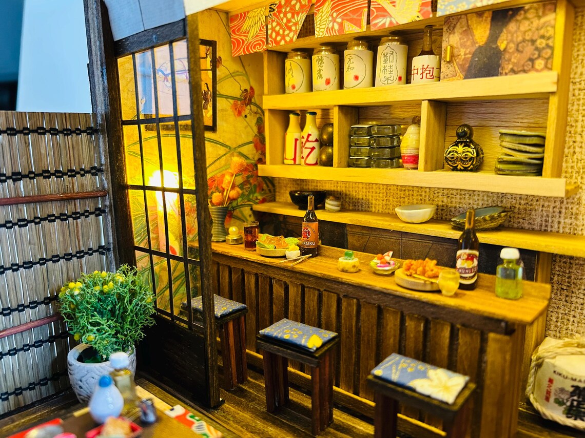 Simon J. Two Story Japanese Restaurant Miniature - Etsy