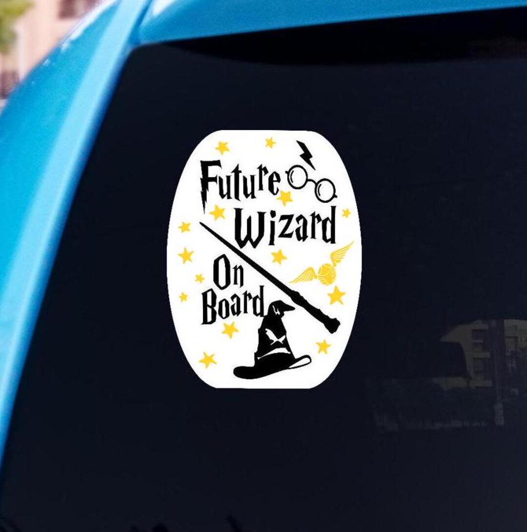 Wizard on Board Car Decal: HP Fan Vinyl Sticker - Etsy