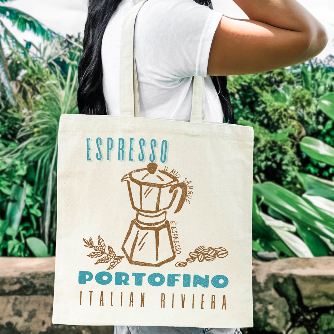 Espresso Portofino Tote Bag La Dolce Vita Canvas Tote Tomato Girl ...