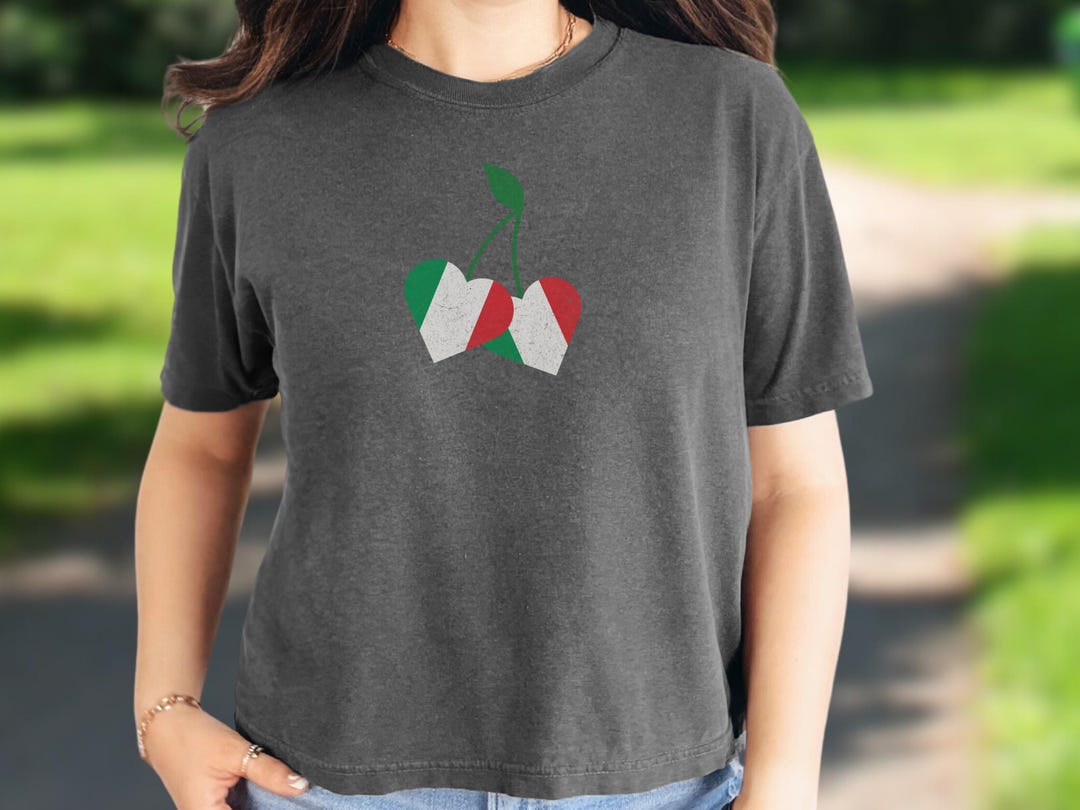 Italian Flag Crop Top Italy Tshirt La Dolce Vita Tee Tomato Girl ...