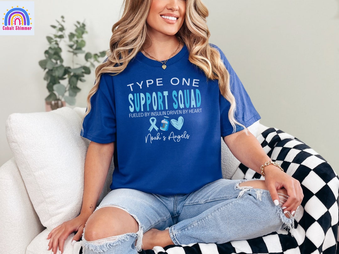 Custom Type 1 Diabetes Support Team Shirt Type1 Squad T-shirt Type 1 ...