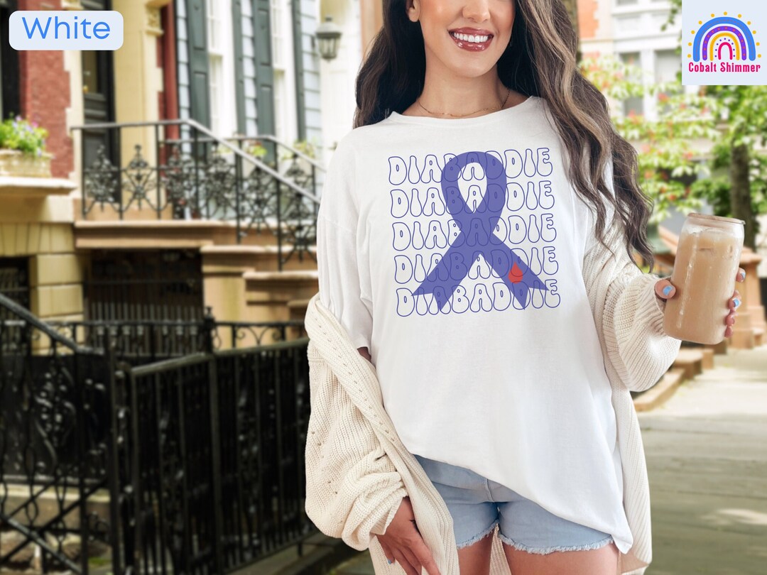 Type 1 Diabetes Diabaddie Shirt Type1 Awareness Ribbon T-shirt Type 1 ...