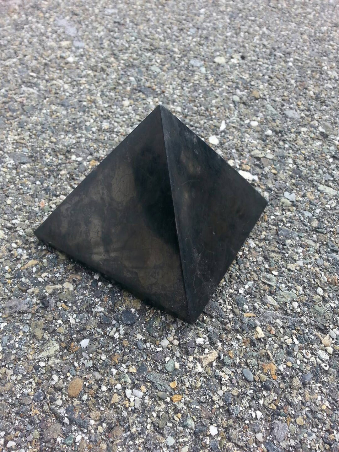 Large Shungite Pyramid: EMF Protection, Home Decor (4-inch Base) - Etsy