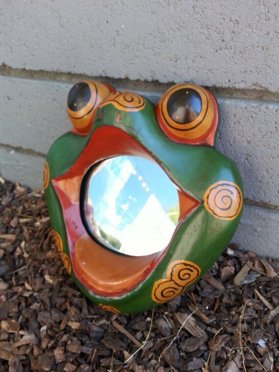 Frog Mirror/Mirror/ Wood Mirror/ Frog/ Reptile/ Handmade/ | Etsy